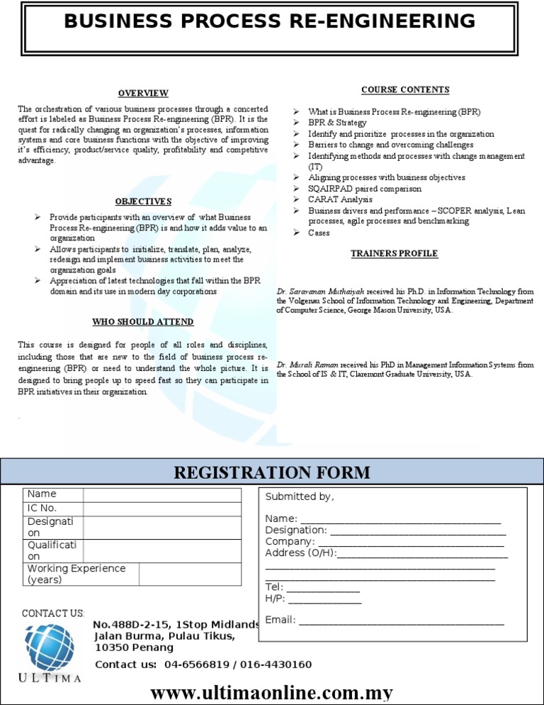 Business Process Re-engineering Course | PDF | Business