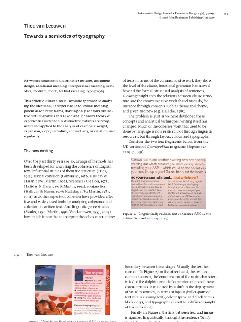 Van Leeuwen (2006) - Towards A Semiotics of Typography | PDF ...