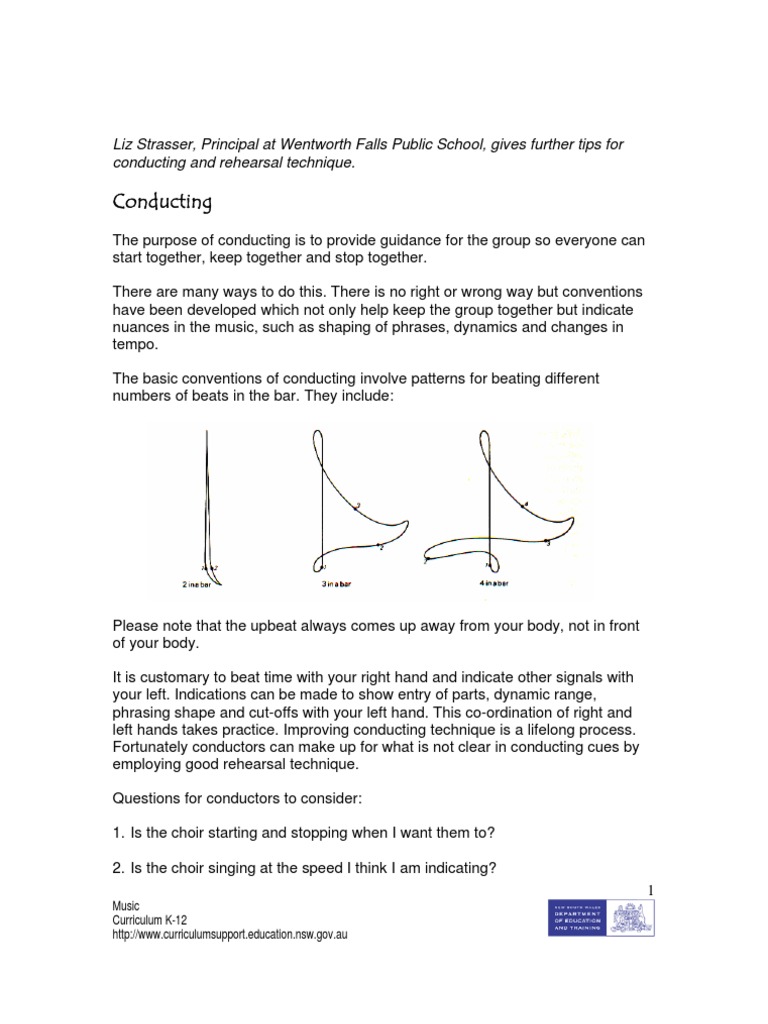 Conducting Tips For Beginners | PDF | Conducting | Singing
