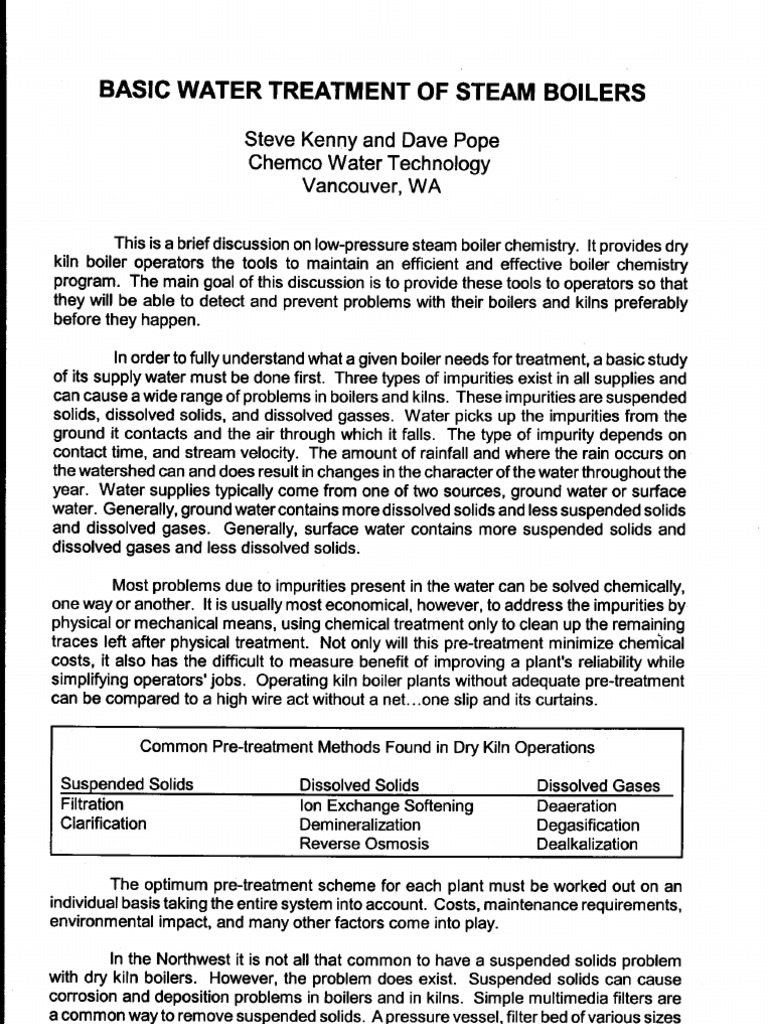 Basic Guide To Boiler Water Treatment | Download Free PDF | Alkalinity ...