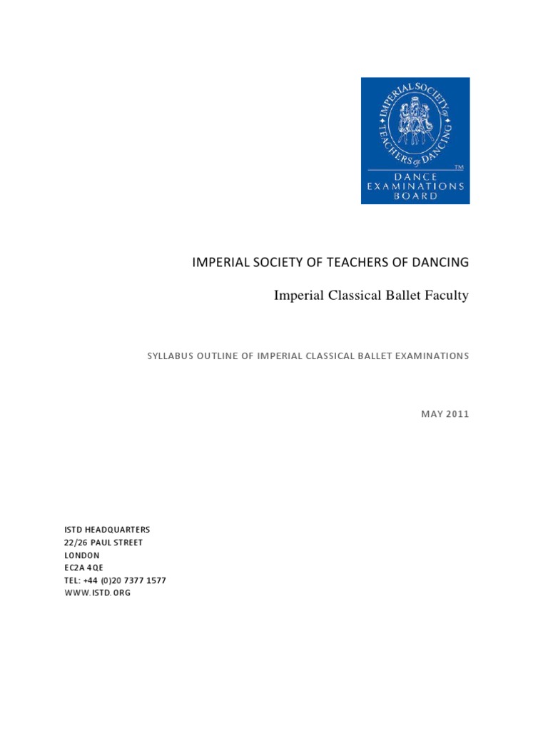 ISTD Classical Ballet Exam Syllabus | PDF | Dances | Performing Arts