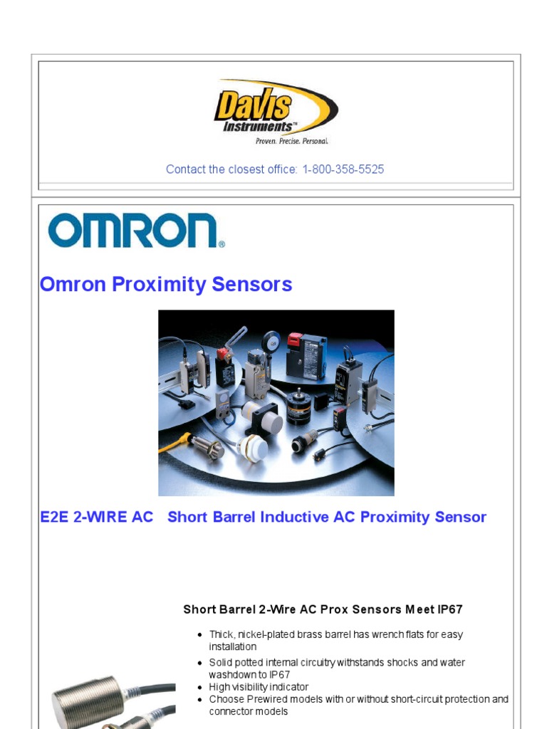 Omron Proximity Sensor Wiring Diagram Proximity Sensors Swit