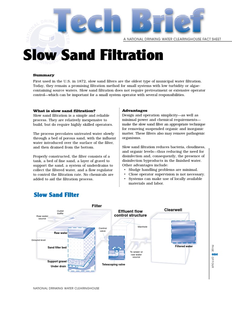 Comparing Slow and Rapid Sand Filters | PDF
