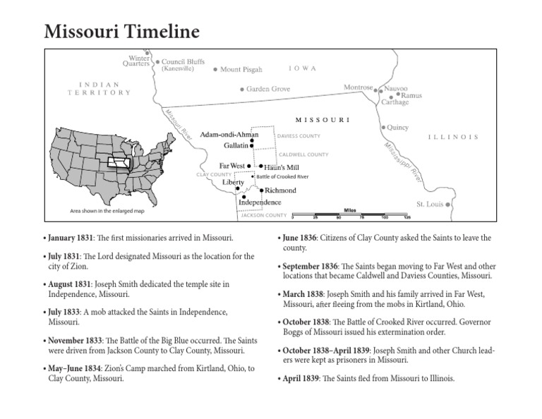 Mormon Missouri Timeline Map | PDF