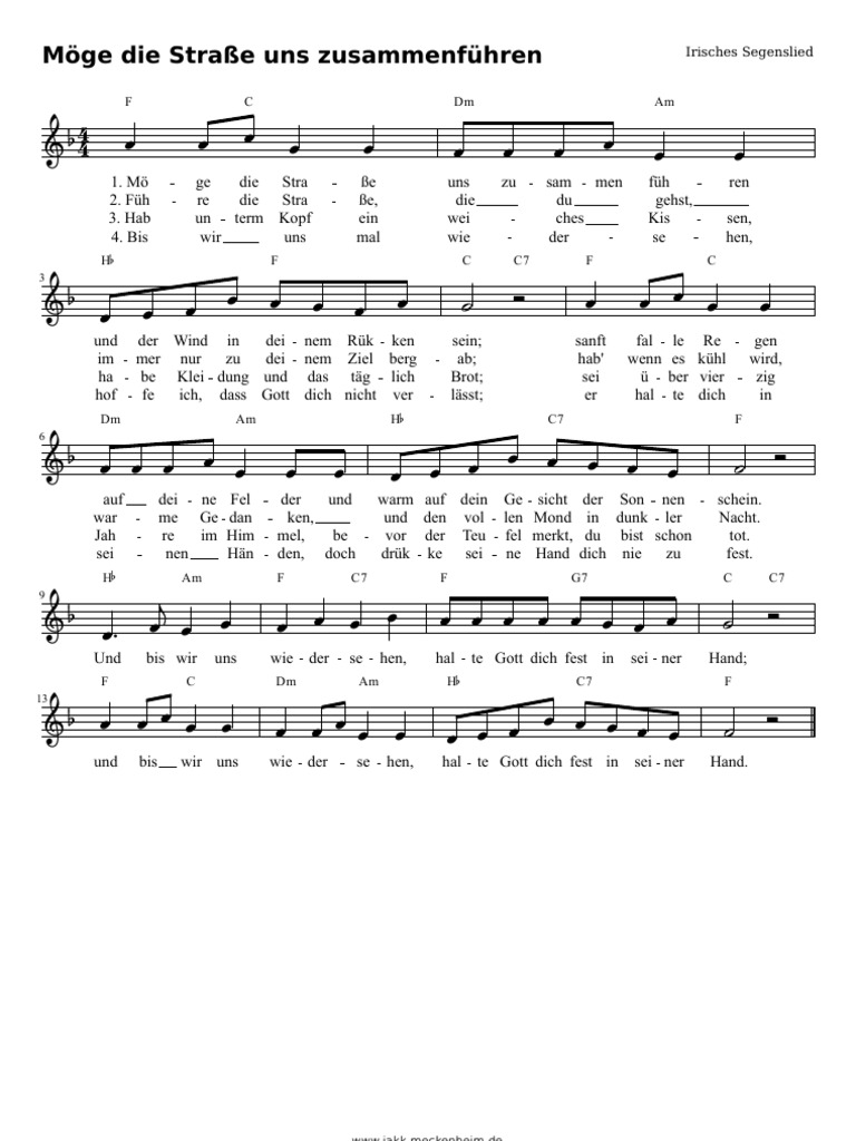 Möge die Straße uns zusammenführen