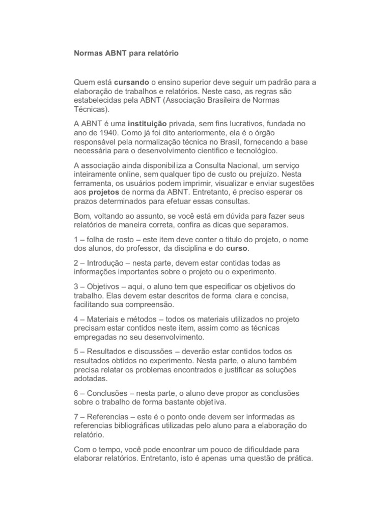 54921197 Normas ABNT Para Relatorio
