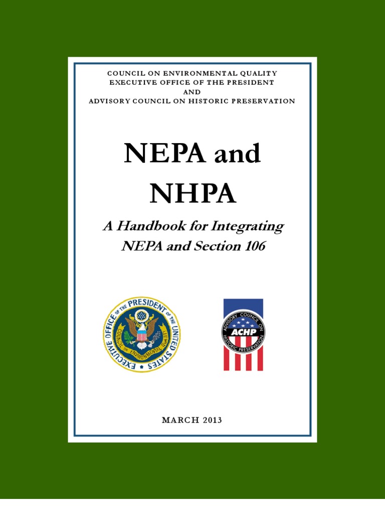 Handbook on Coordinating NEPA and Section 106 | National Environmental ...