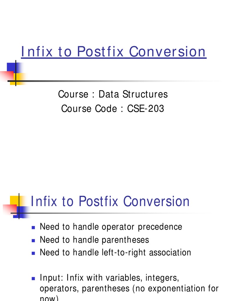 Infix To Postfix Conversion Pdf Notation Areas Of Computer Science