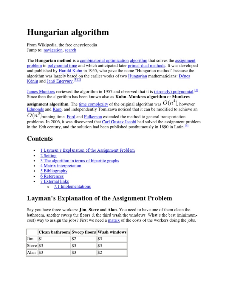 Hungarian Method | Mathematical Analysis | Operations Research