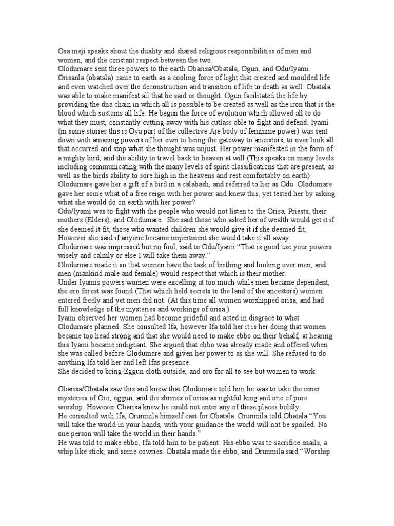 Osa Meji Pataki - Davids Notes | PDF | Religion & Spirituality