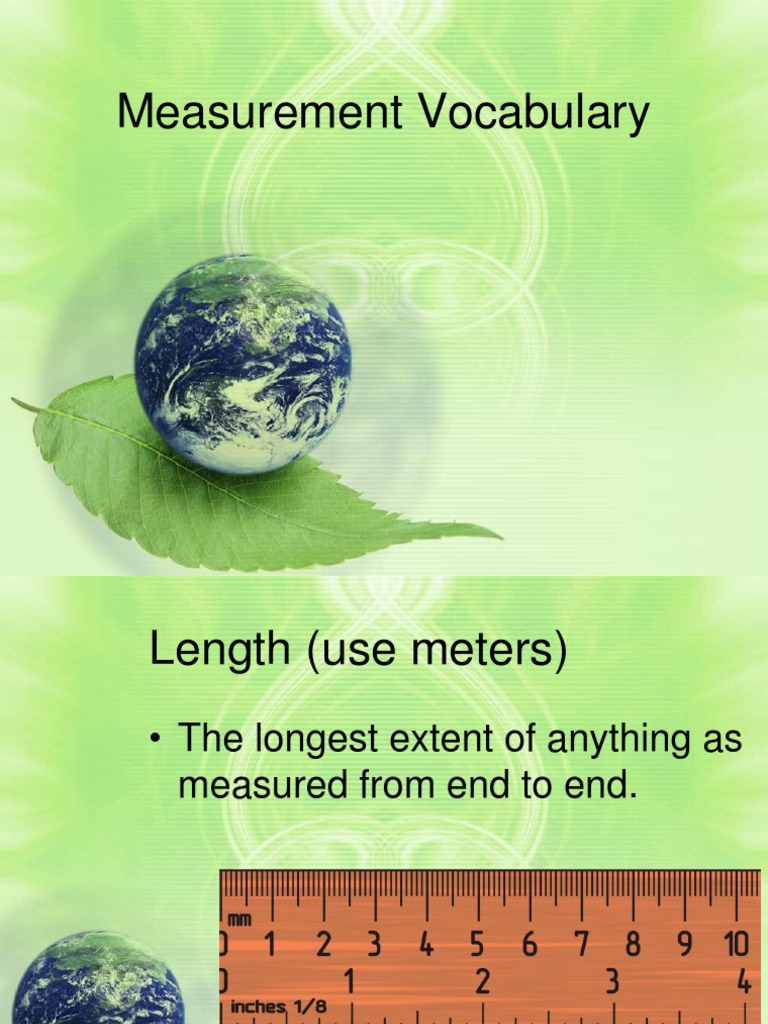 Measurement Vocabulary | PDF | Science & Mathematics