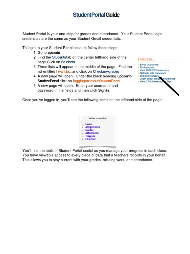 Student Portal Guide Pdf Login Computer Network Security