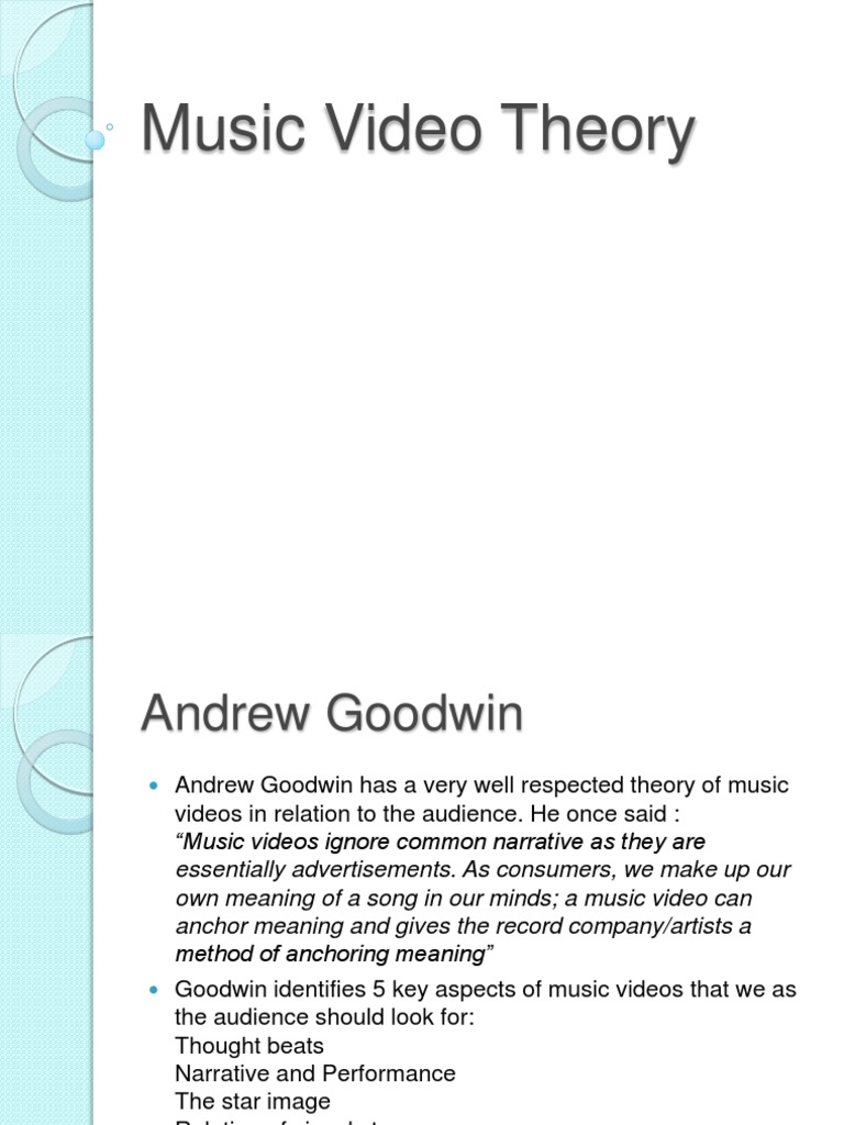Music Video Theory | PDF
