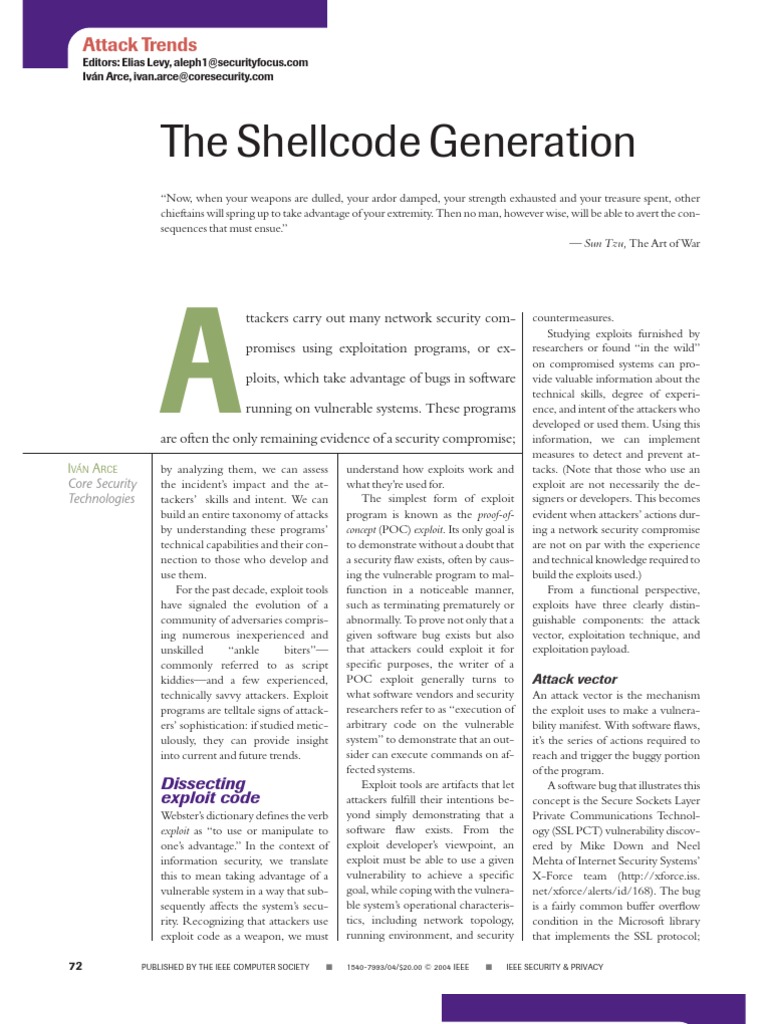 The Shellcode Generation: Attack Trends | PDF | Cybercrime ...