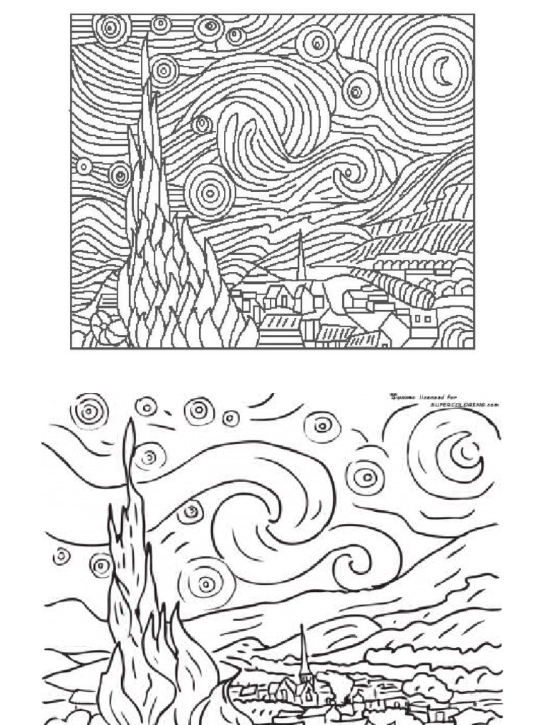 Noite Estrelada | PDF | Vincent Van Gogh | Cor