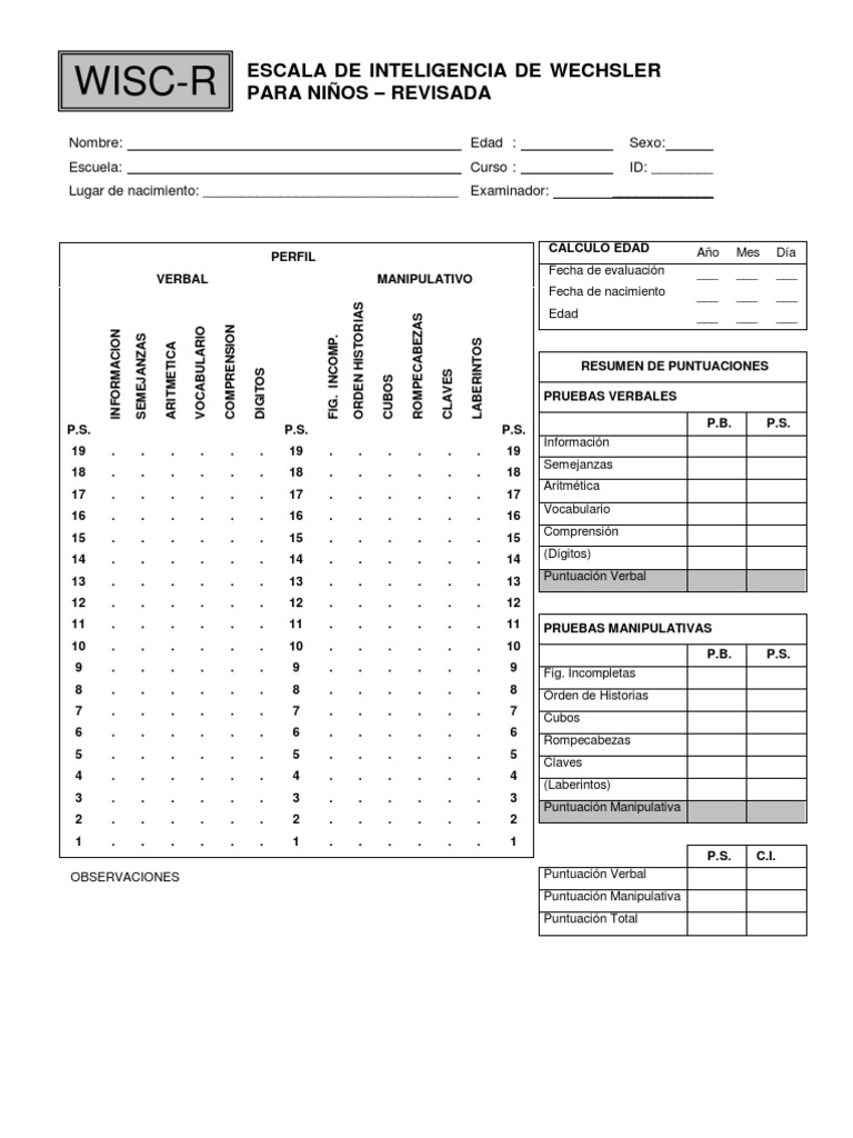 Protocolo Wisc r | Naturaleza | Alimentos | Prueba gratuita de 30 días ...