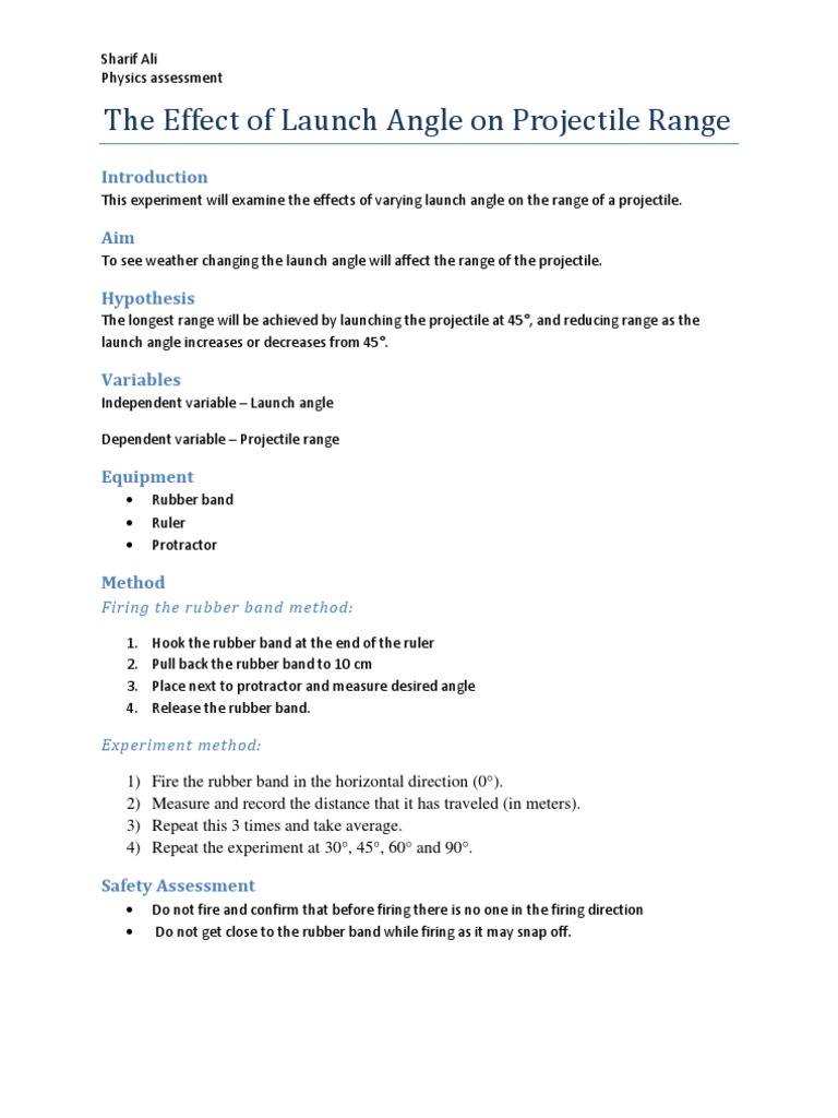 Launch Angle Impact on Projectile Range | PDF | Teaching Methods ...