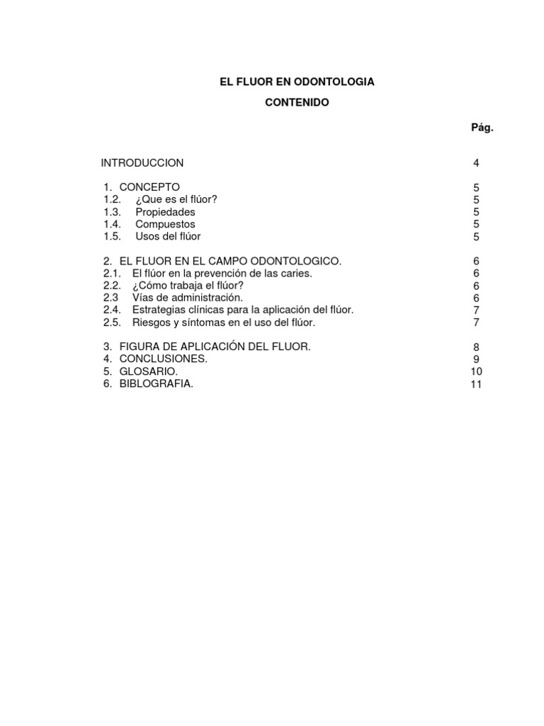 El Fluor en Odontologia | PDF | Flúor | Diente humano