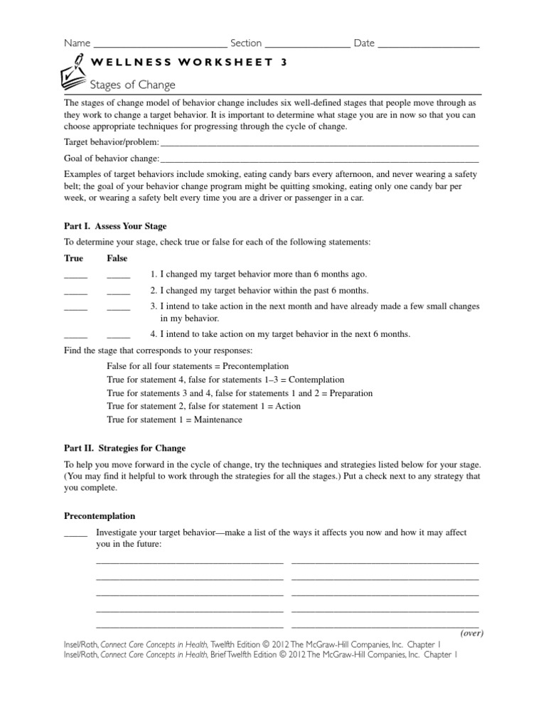 03wellness Worksheet Part6 | PDF