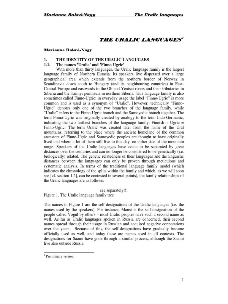 Uralic Languages | PDF | Grammatical Number | Consonant