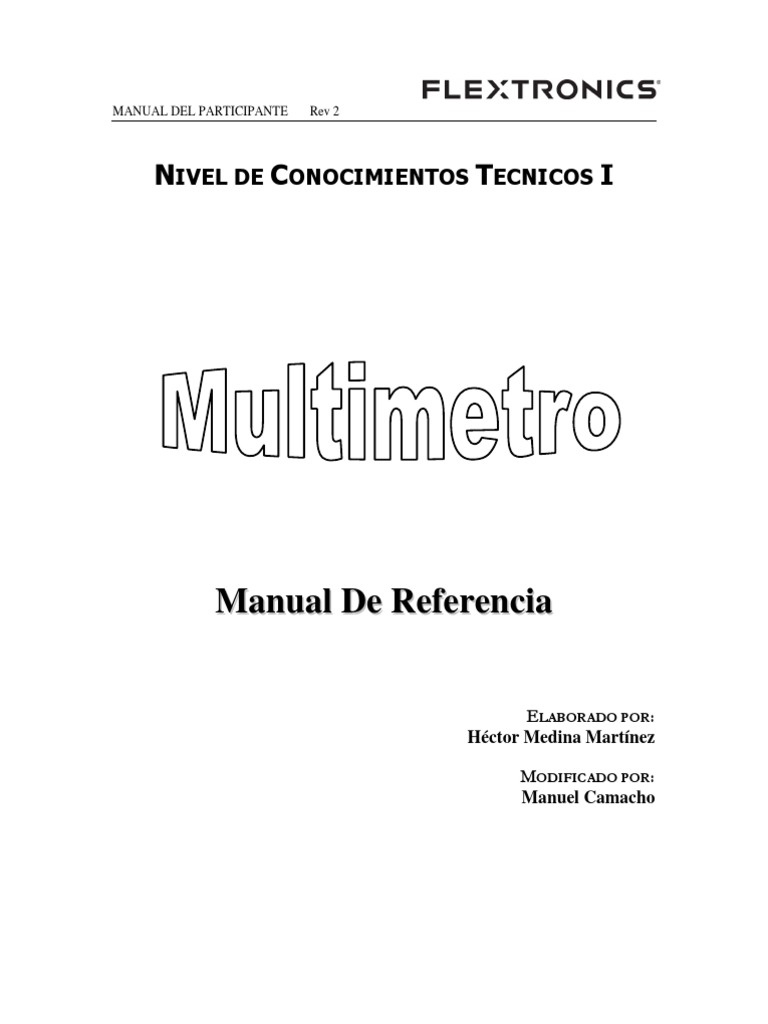 Manual Del Multimetro | PDF | Transistor | Impedancia eléctrica