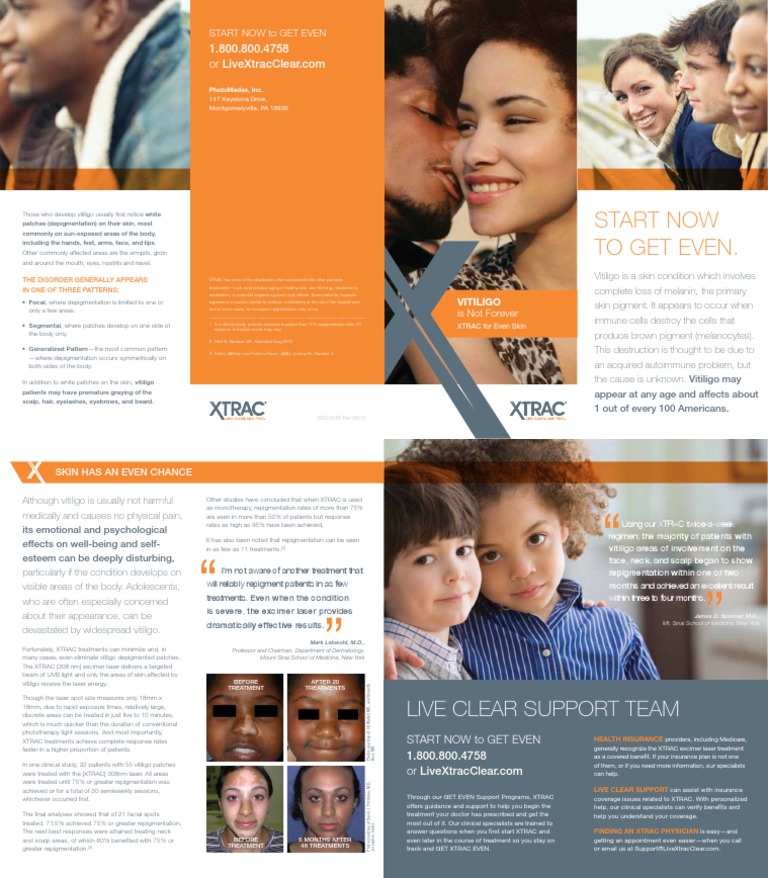 XTRAC Vitiligo Patient Brochure 081012 | PDF | Clinical Medicine ...