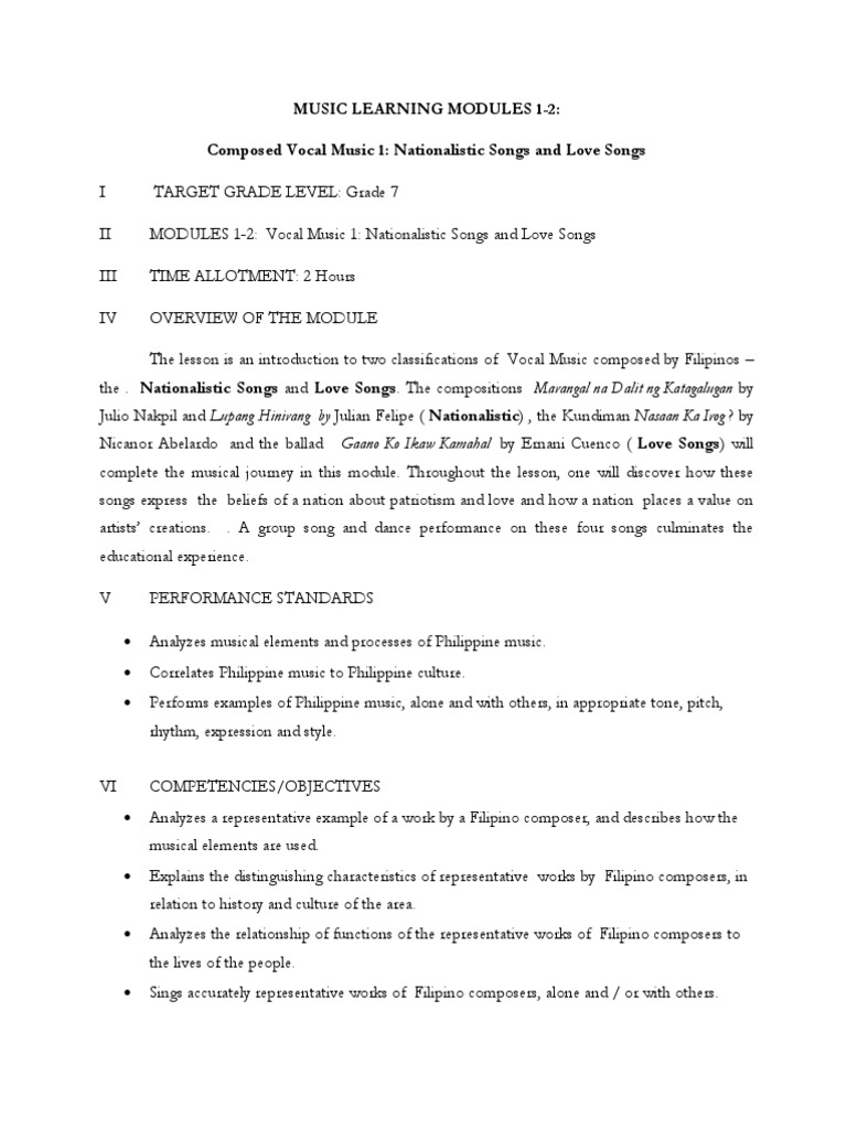 Grade 7 Module 1 - 2 (Q3 & Q4) | PDF | Performing Arts | Entertainment