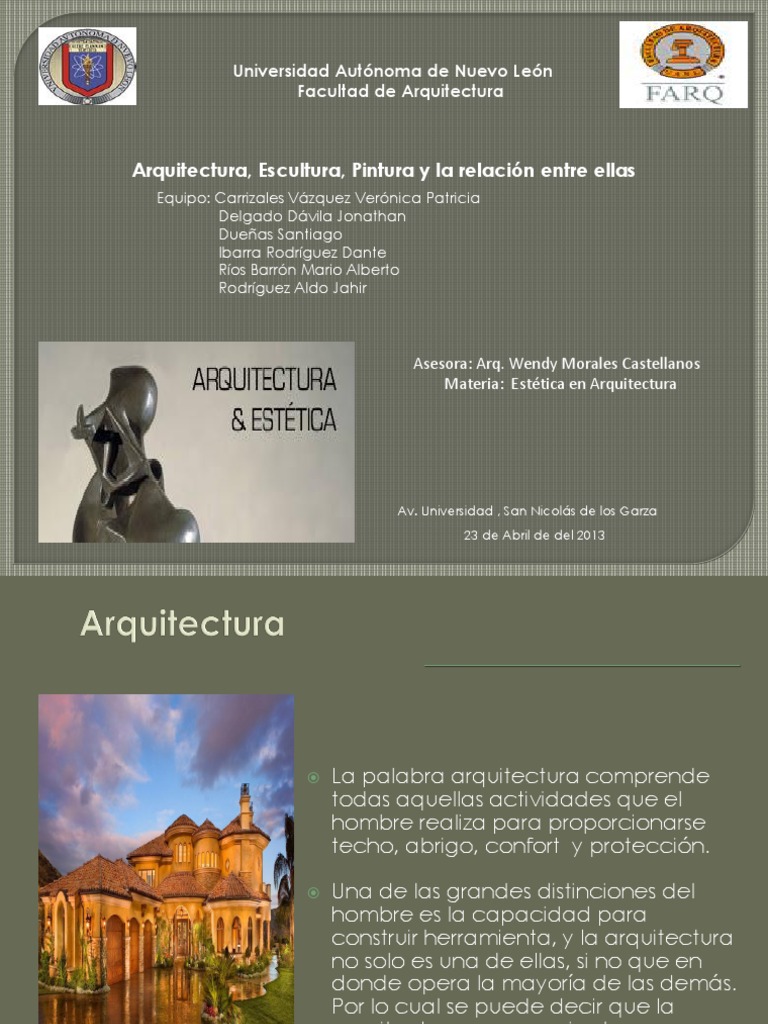 Arquitectura, Escultura y Pintura | PDF | Pinturas | Escultura