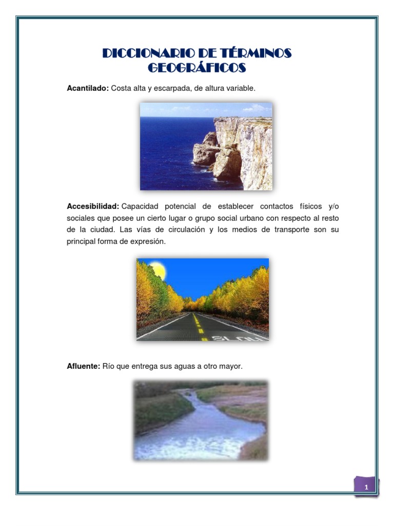 Diccionario de Términos Geográficos | PDF | Chile | Río