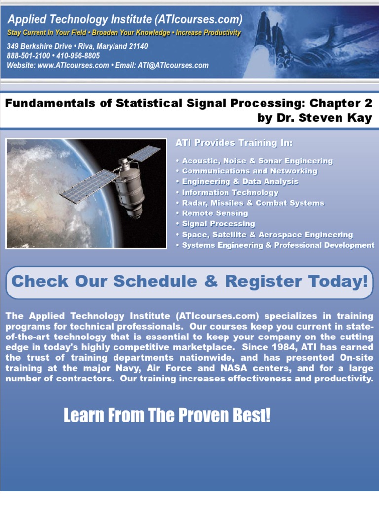 Fundamentals Of Statistical Signal Processing By Dr Steven Kay Pdf