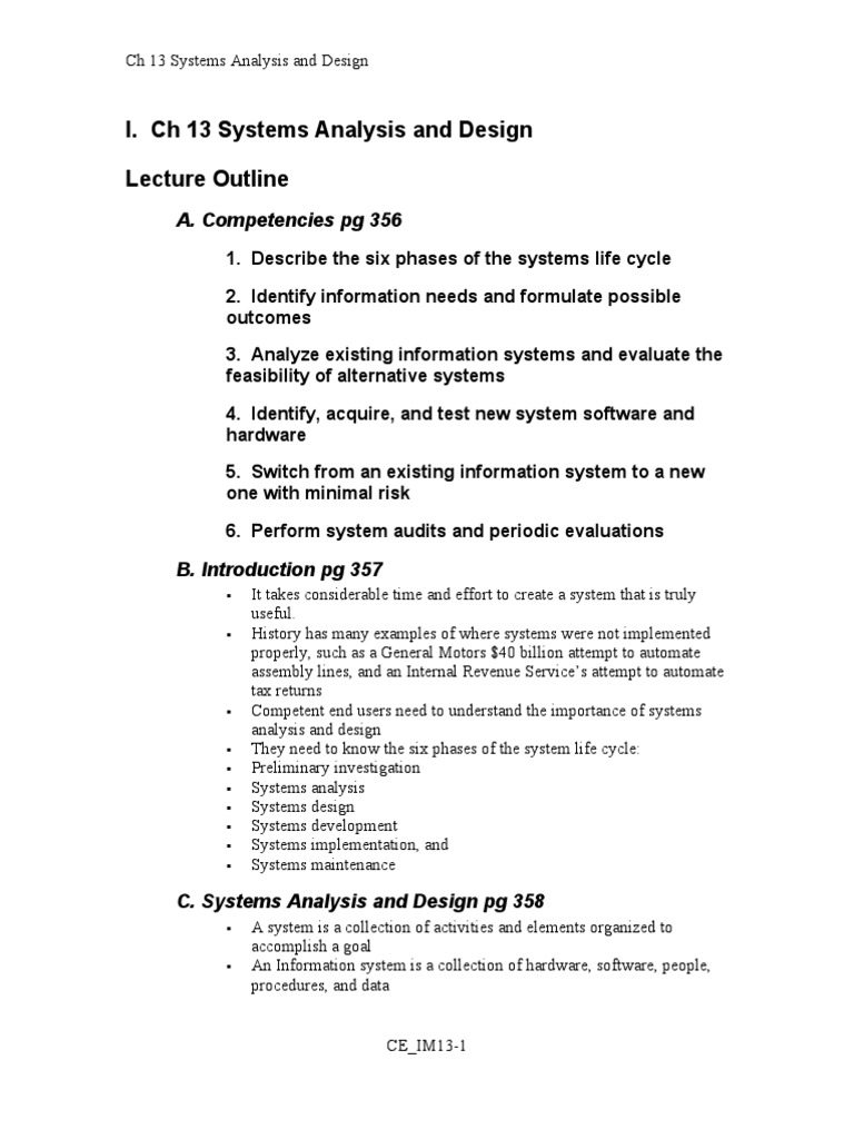 CH 13 Systems Analysis and Design | PDF | Feasibility Study | Software ...