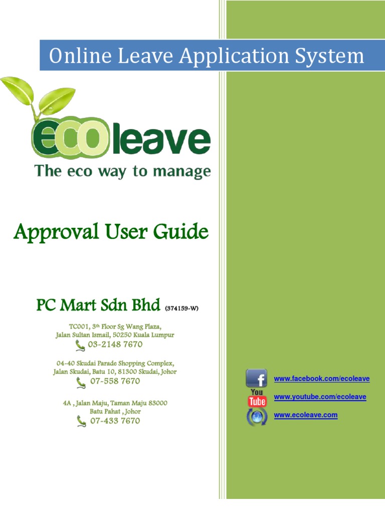 Ecoleave Approval User Ecoleave-Approval-User-ManualManual | PDF ...