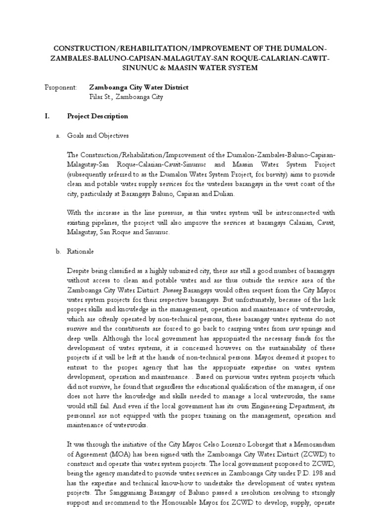 Scoping Report | Download Free PDF | Water Supply Network | Water Supply