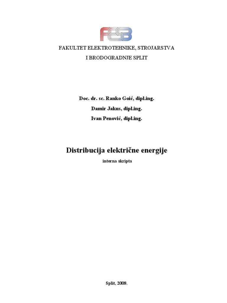 Distribucija Elektricne Energije | PDF