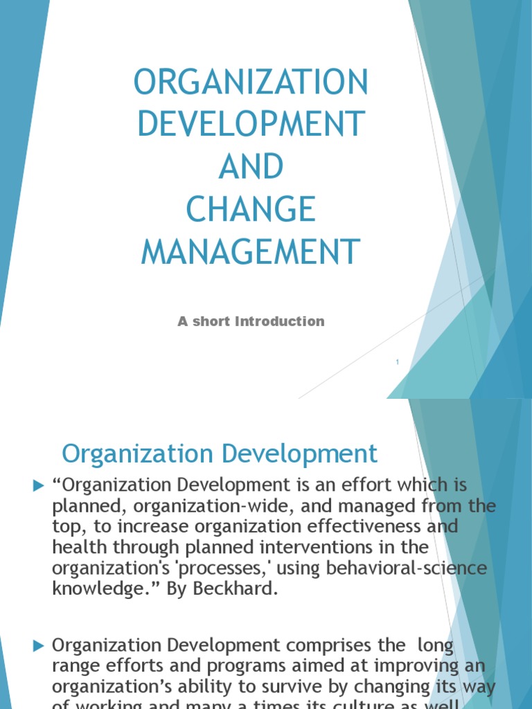 Organization Development AND Change Management: A Short Introduction ...