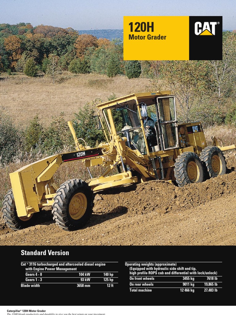Motoniveladora 120H Motor Grader | PDF | Transmission (Mechanics) | Engines