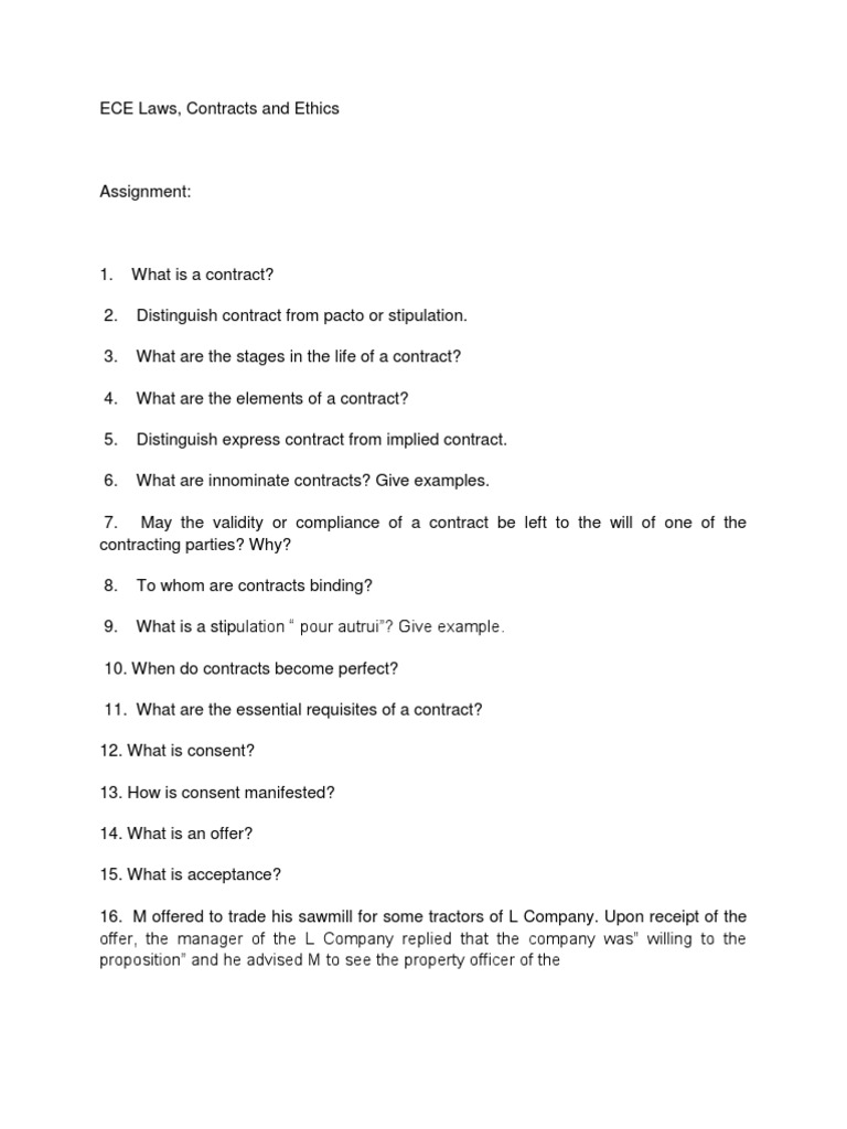 ECE Laws, Obligations and Contracts | PDF | Annulment | Private Law