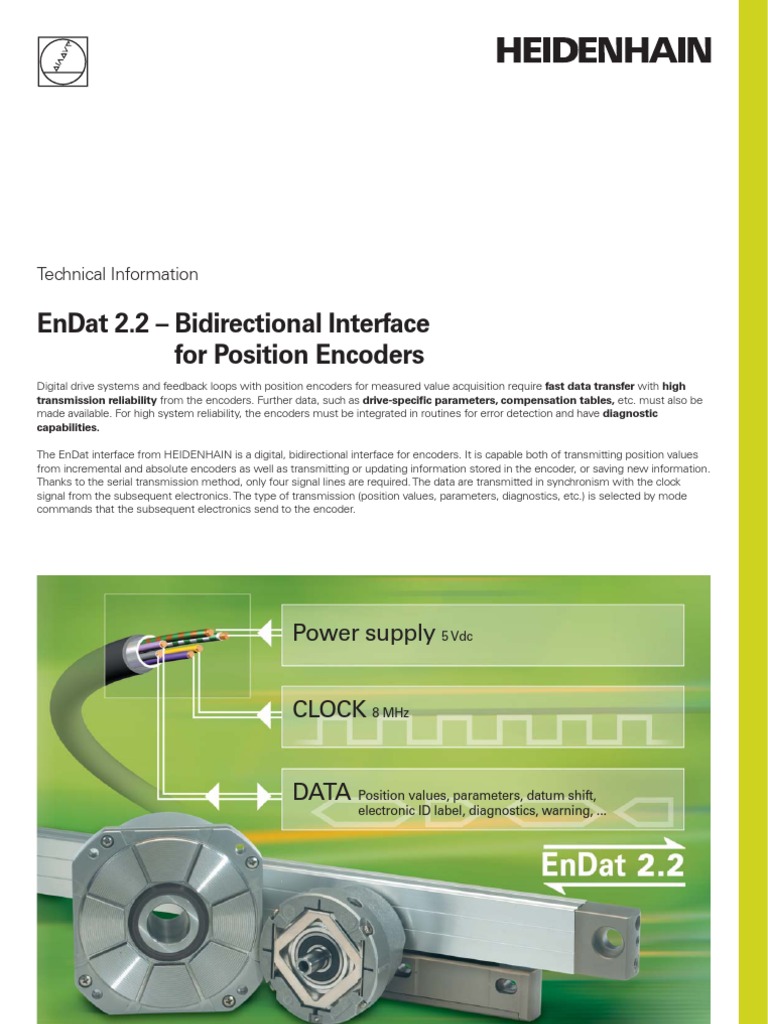 EnDat 2.2 | PDF | Bit | Data Transmission