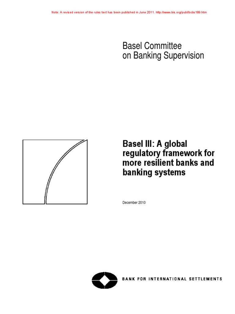 Basel III A Global Regulatory Framework | PDF