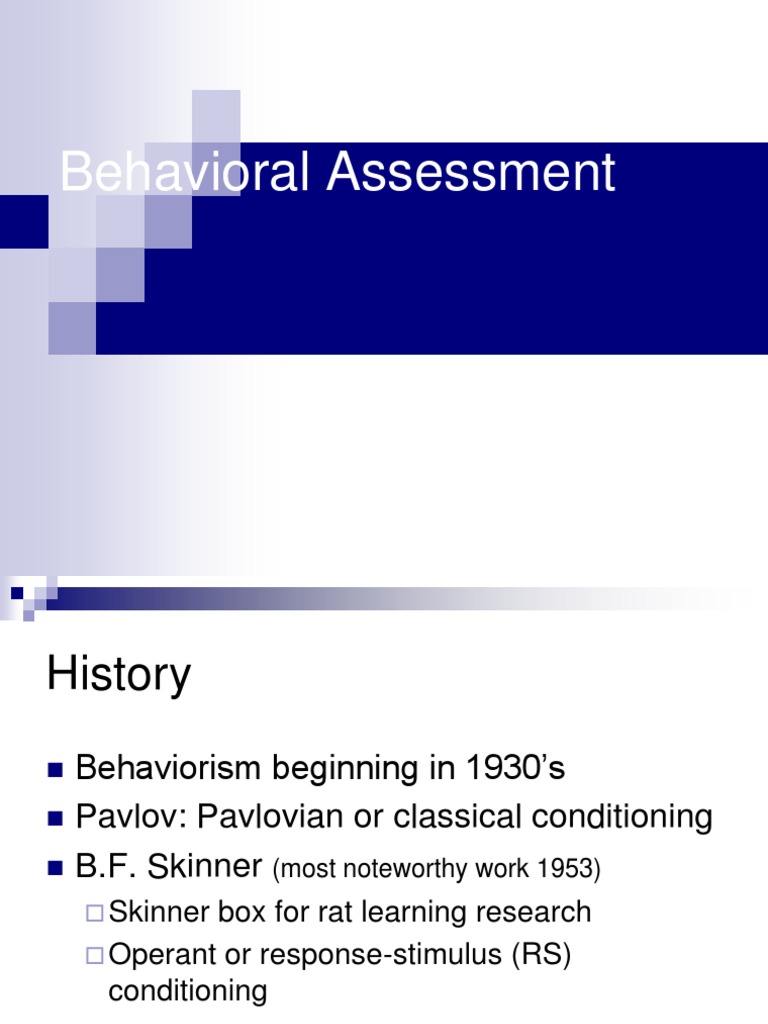 Behavioral Assessment | PDF | Behaviorism | Psychological Evaluation