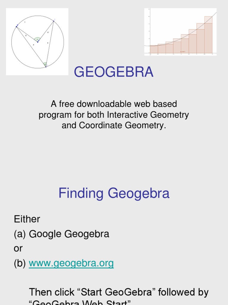 Geogebra Presentation Pdf Trigonometric Functions Line Geometry