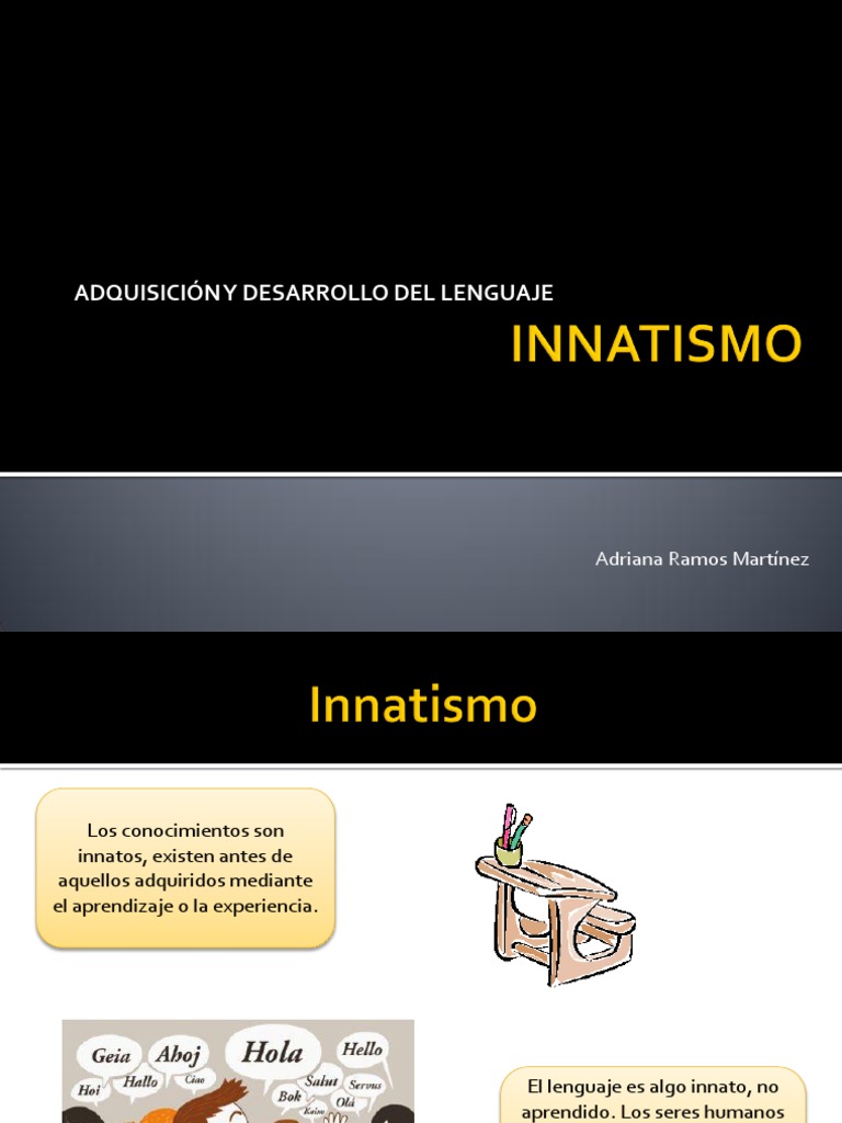 Innatismo | PDF | Aquisición de idioma | Noam Chomsky