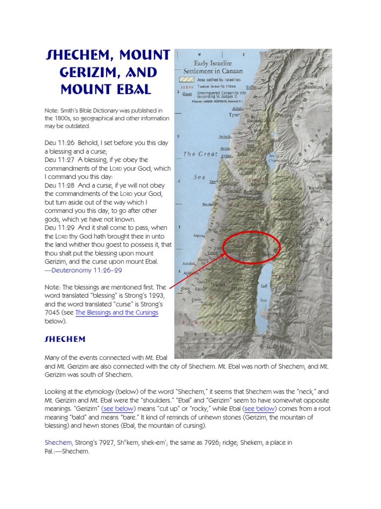 Shechem, and Mounts Ebal & Gerizim | Torah People | Ancient Jews