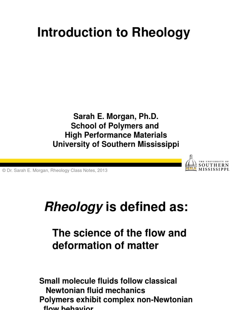 Rheology Notes Introduction to rheology | Rheology | Viscosity