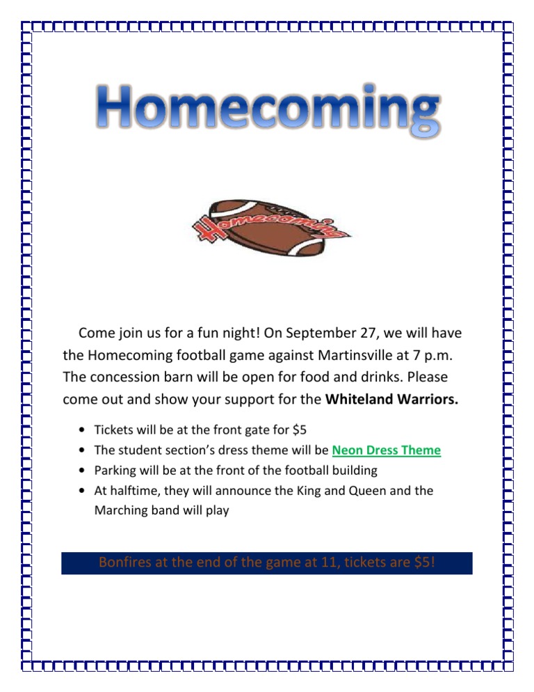 Homecoming Flyer | PDF
