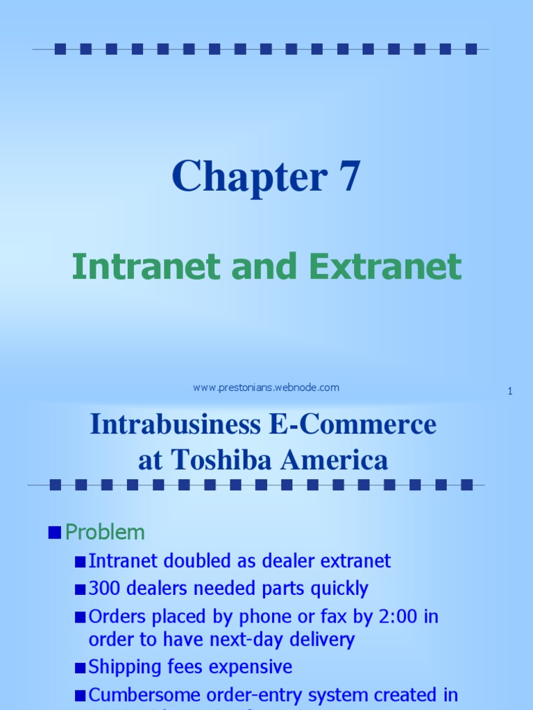 Chapter 7: Intranet and Extranet | PDF | Computer Network | Internet