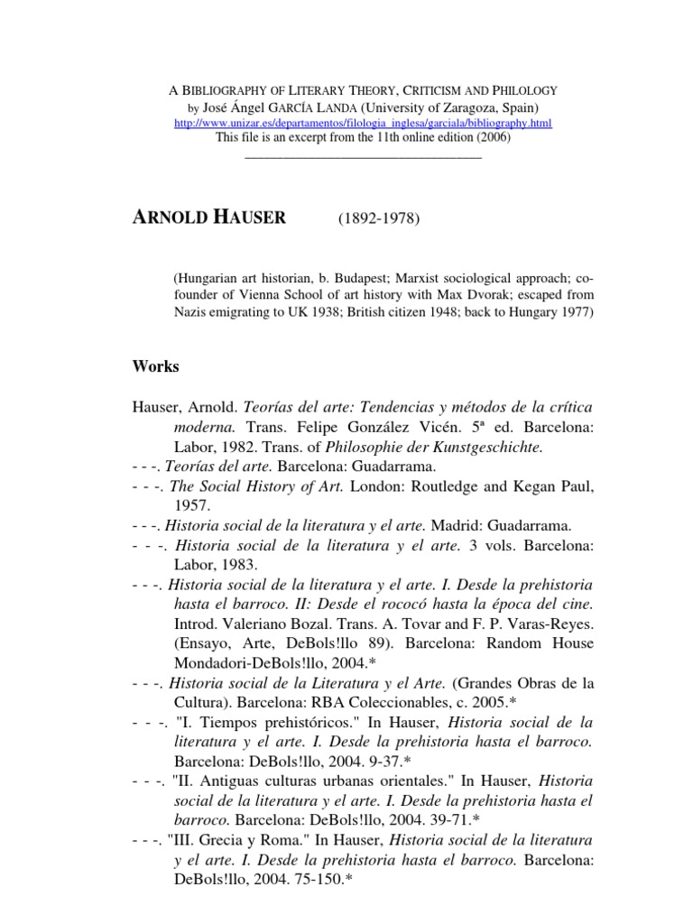 Hauser A | PDF | Barroco | Clasicismo