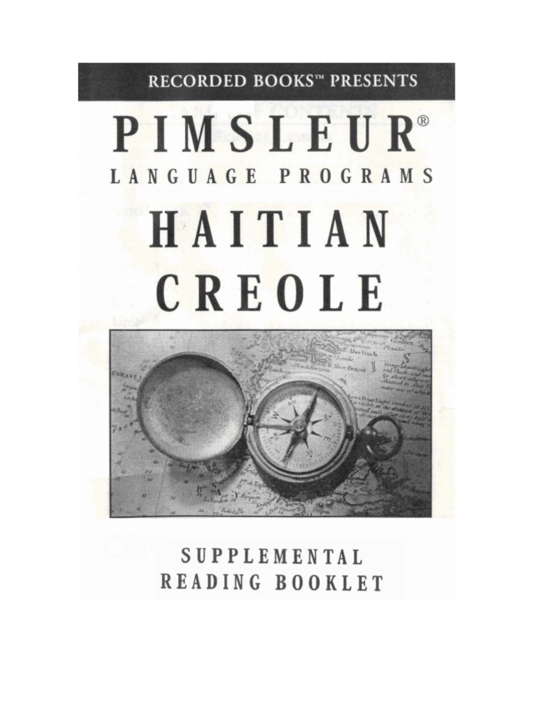 Pimsleur - Haitian Creole - Reading Booklet | PDF