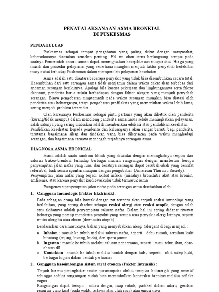 Penatalaksanaan Asma | PDF