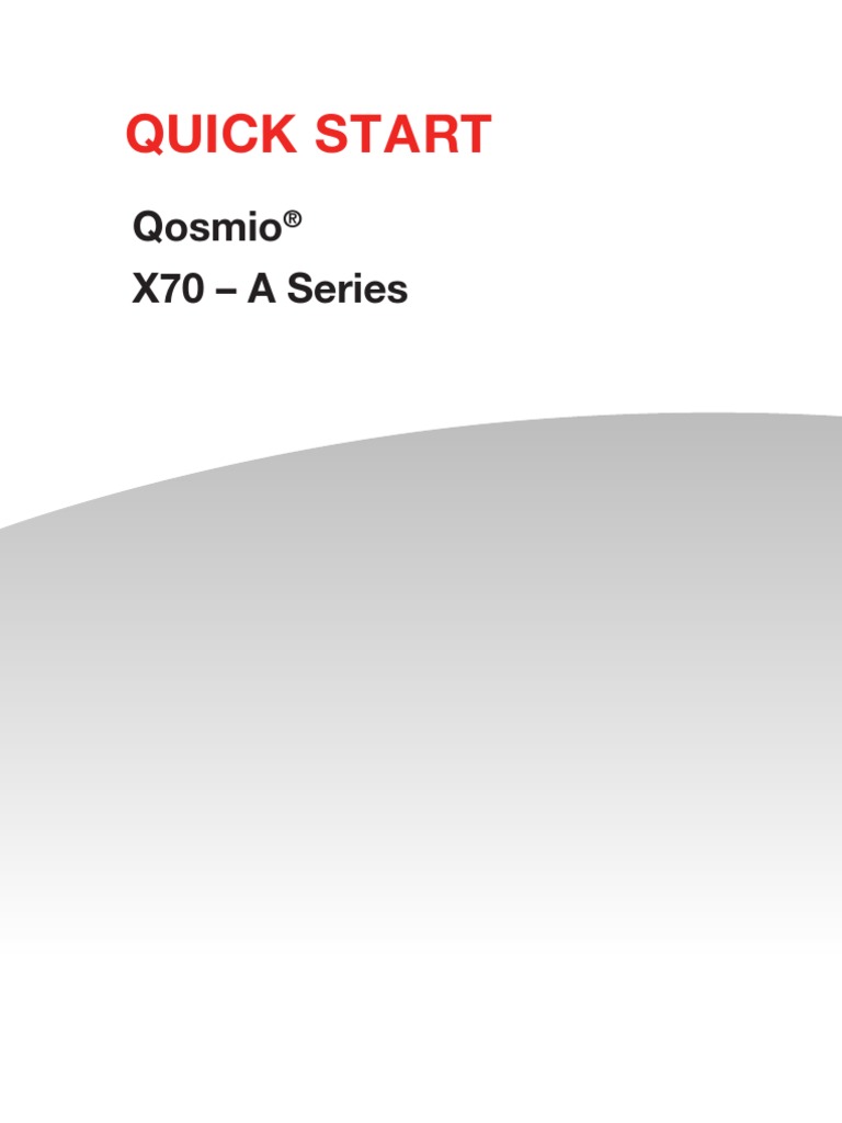 Quick Start: Qosmio X70 - A Series | PDF | Icon (Computing) | Usb